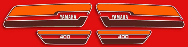 1976 Yamaha RD400 Red Complete Decal Set | Economy Cycle